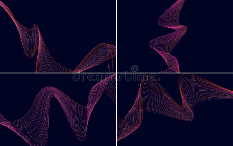 Add Visual Appeal To Your Presentations with these Abstract Waving Line ...