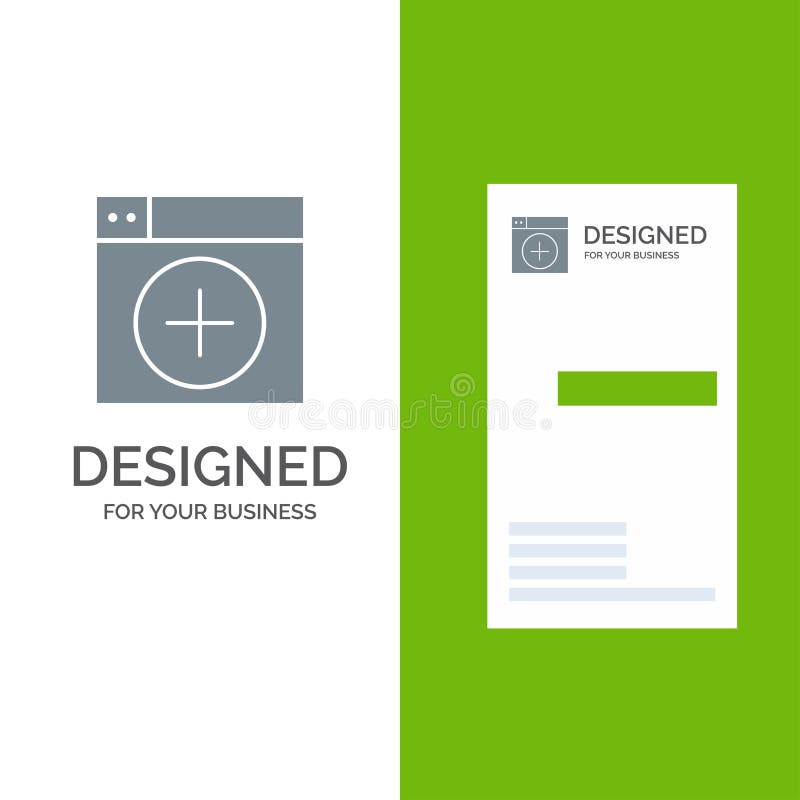 Add, Window, New, Graphics, App Grey Logo Design and Business Card ...