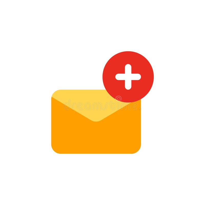 Add and Write Email Mail Flat Icon, Logo, Vector Stock Vector ...