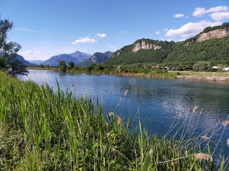 The Adda River, Near Brivio Stock Image - Image of brivio, nature ...