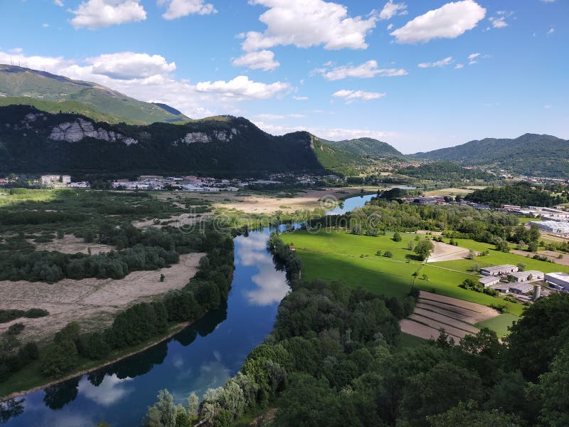 The Adda river stock photo. Image of view, river, nature - 219408306