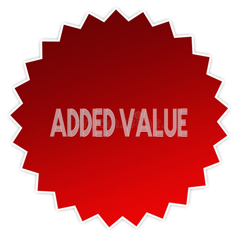 ADDED VALUE Simple Red Stamp Stock Illustration - Illustration of ...