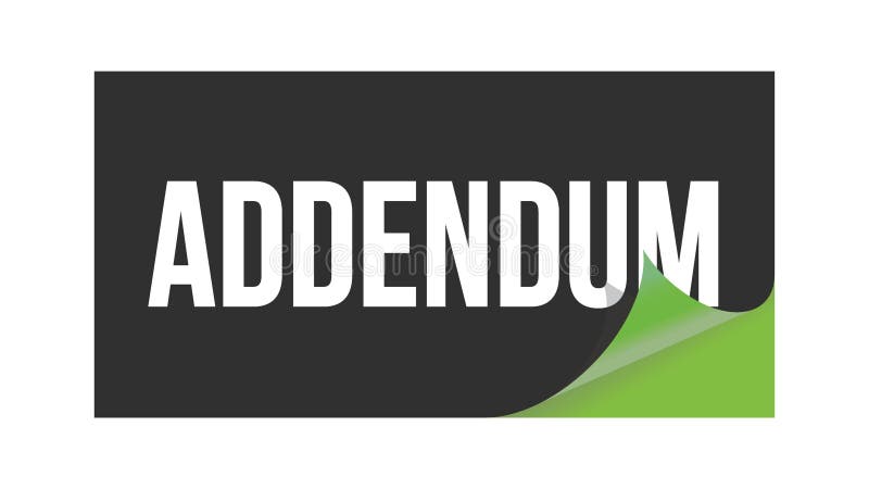 Addendum Text Stock Illustrations – 55 Addendum Text Stock ...