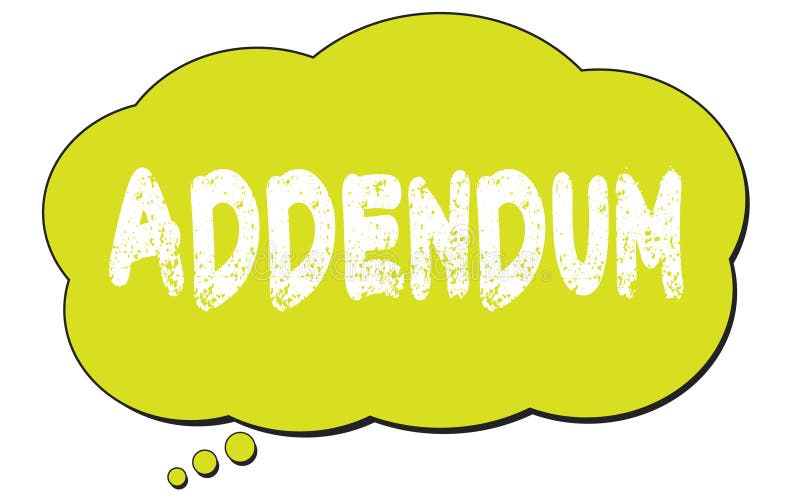 ADDENDUM Text Written on Green Vintage Stamp Stock Illustration ...