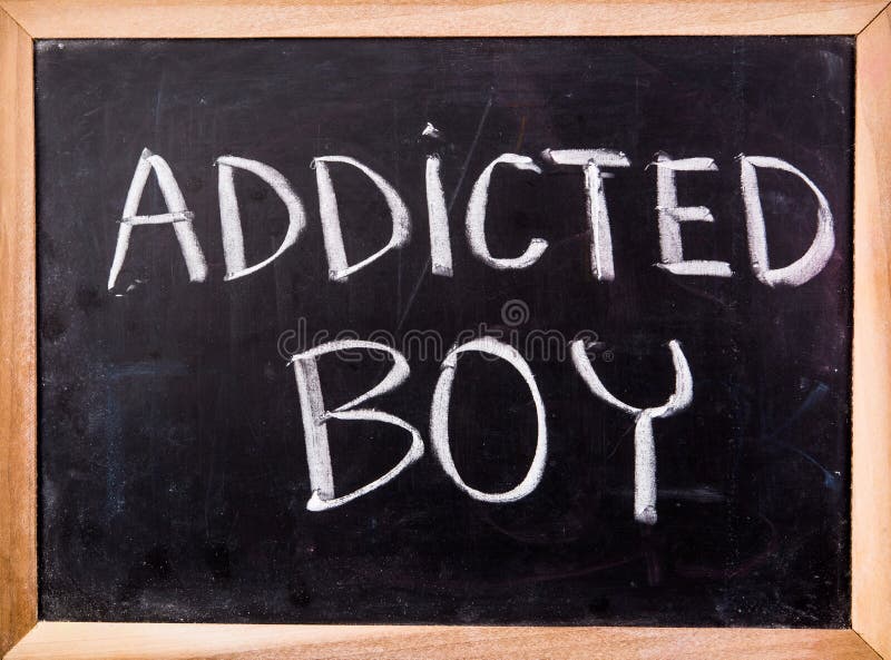 Addicted Boy Word Blackboard Stock Photos - Free & Royalty-Free Stock ...