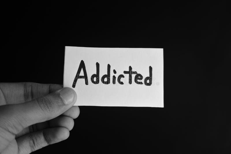 ADDICTED stock image. Image of font, school, message - 373569315