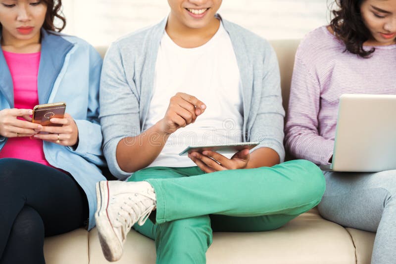 Addicted to gadgets stock photo. Image of addicted, lifestyle - 91835964