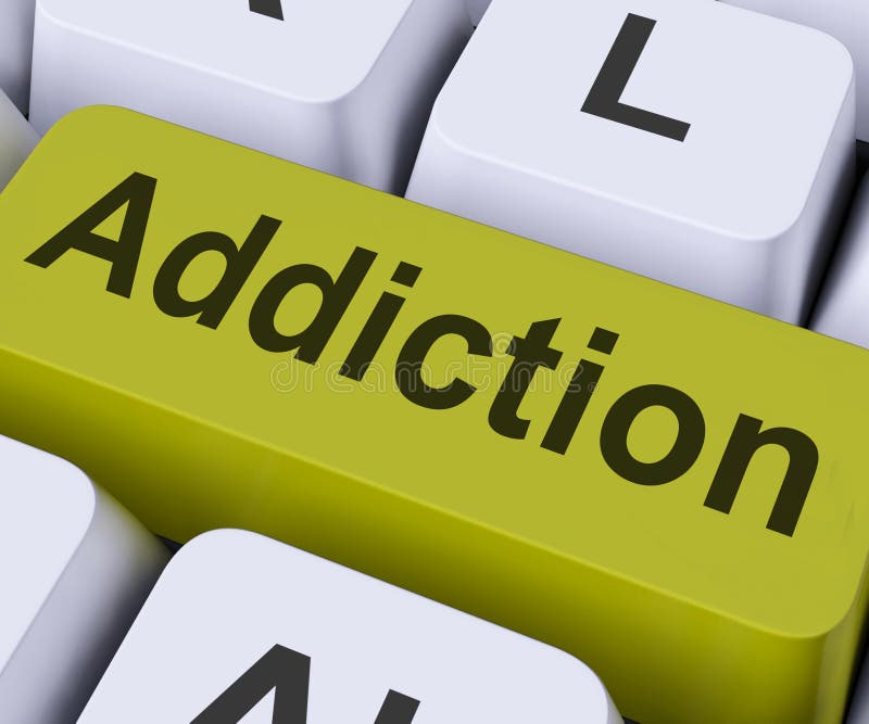 Addiction Key Means Obsession Stock Photo - Image of attachment ...