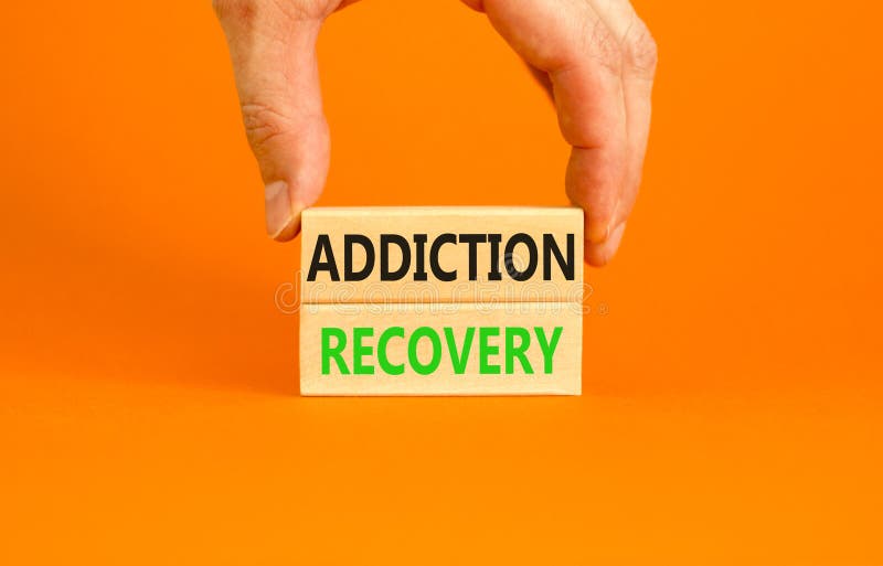 Addiction Recovery Symbol Concept Words Addiction Recovery On Beautiful Black Vinyl Disk Stock