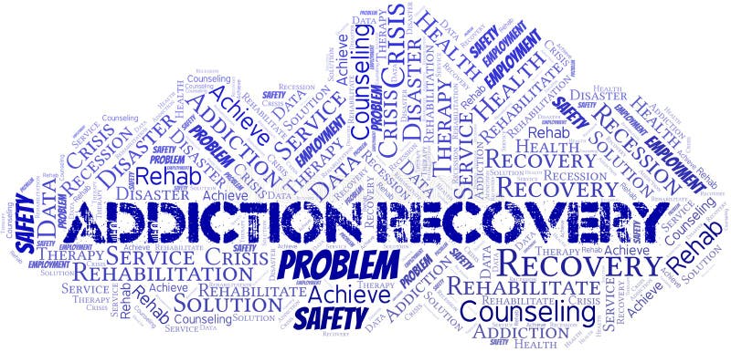 Addiction Recovery Vector Word Cloud, Made with Text only. Stock Vector ...