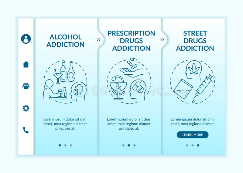 Addiction Types Vector Infographic Template Stock Vector - Illustration ...