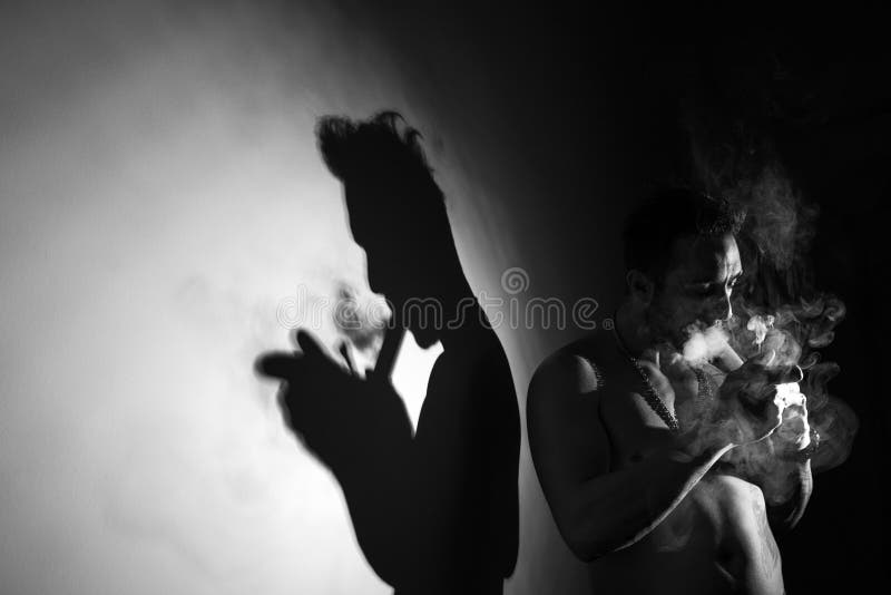 Addictive Man Smoking Marijuana Stock Image - Image of hemp, cannabis ...