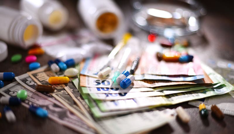 Addictive Substances, Including Alcohol, Cigarettes and Drugs Stock ...