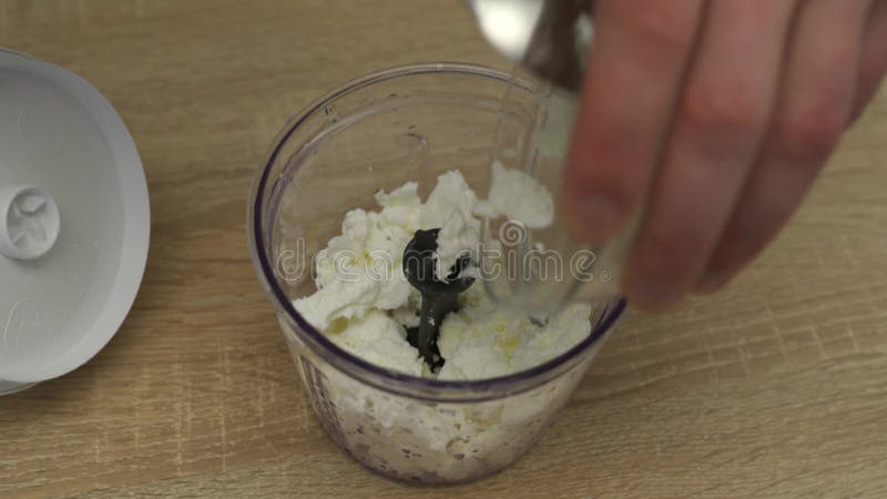 Adding Cheese To a Blender. Top View. Stock Video - Video of smartphone ...
