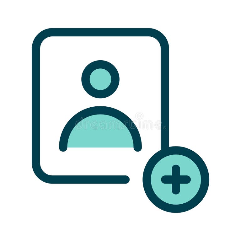 Adding Contacts, User Add Icon Design in Modern Style Stock Vector ...