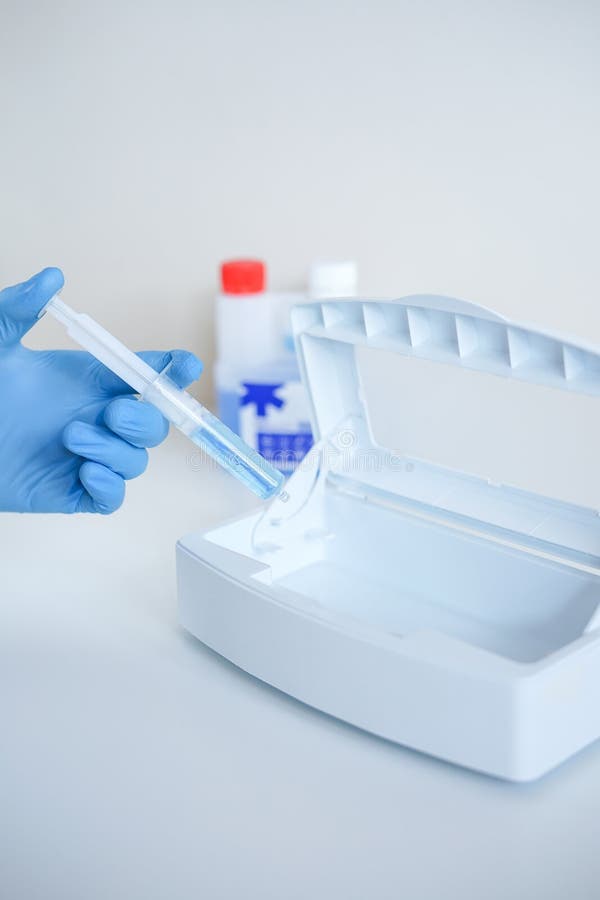 Adding Disinfectant Solution To a Sterilizer Stock Image - Image of ...