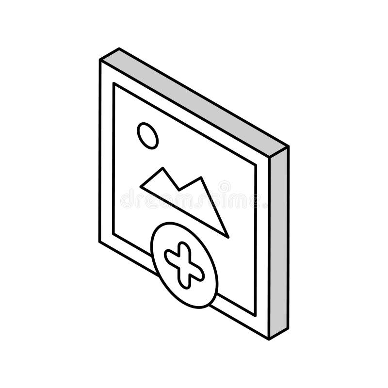 Adding Image Social Media Ugc Isometric Icon Vector Illustration Stock ...