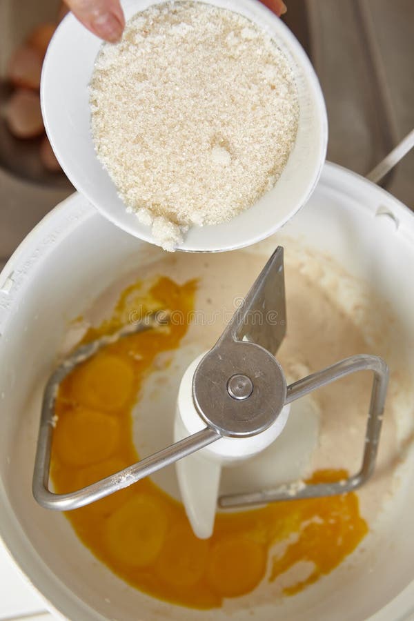 Adding Ingredient To Batter Machine Stock Photo - Image of ingredient ...