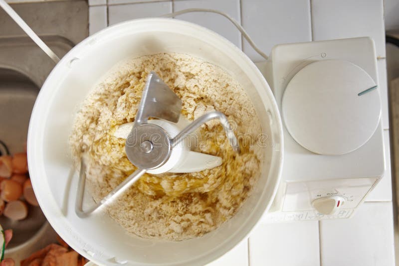 Adding Ingredient To Batter Machine Stock Photo - Image of ingredient ...