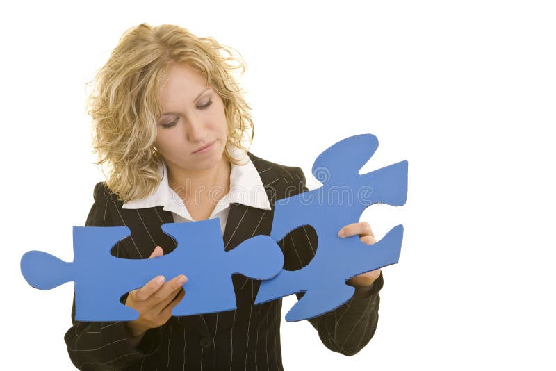 Adding jigsaw pieces stock image. Image of long, face - 7217007