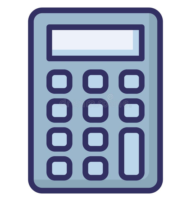 Adding Machine, Calculation Isolated Vector Icon Which Can Be Easily ...