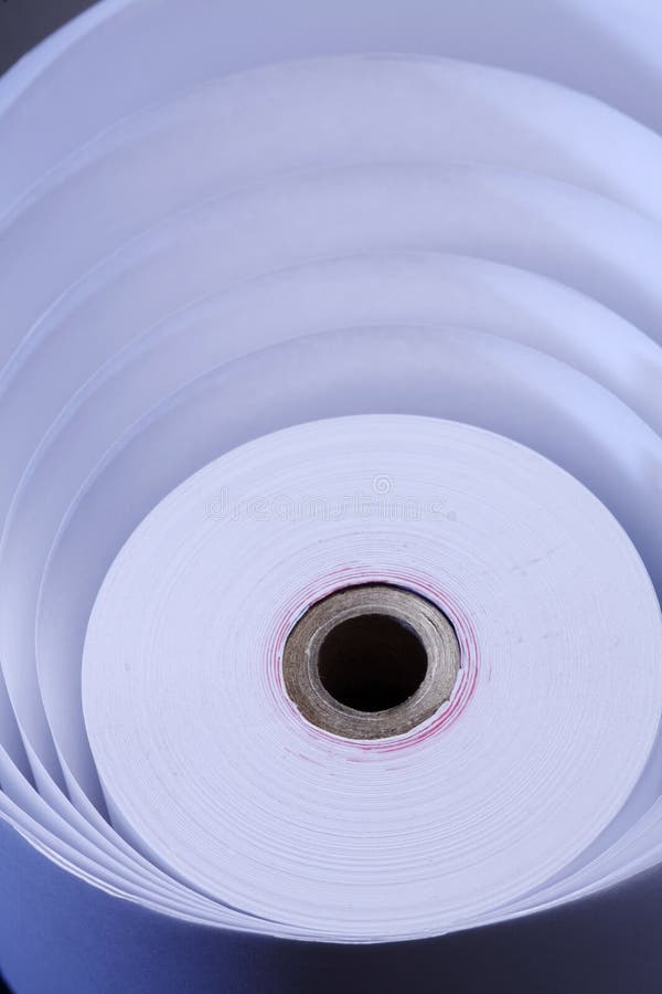 Adding machine tape stock photo. Image of tape, close - 25749288