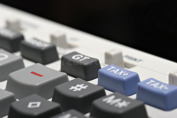 Adding machine - tax + stock image. Image of blur, button - 243429