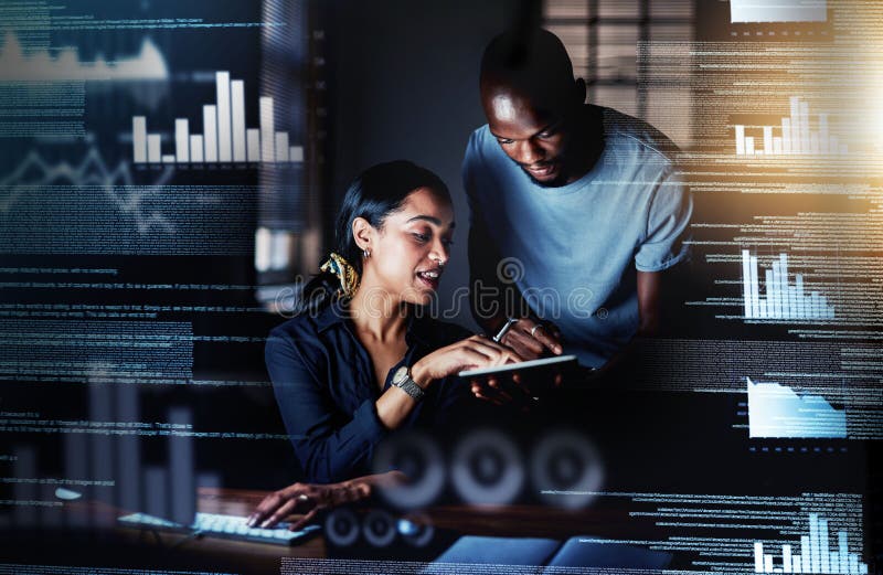 Adding Modifications To Their Plans. Shot of Two Programmers Using a ...