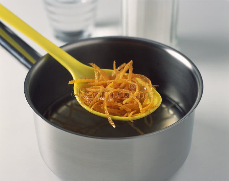 Adding the Orange Zests To the Saucepan Stock Image - Image of main ...