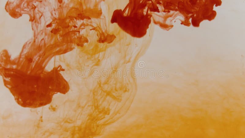 Orange Ink in Water.Creative Slow Motion Stock Video - Video of ...