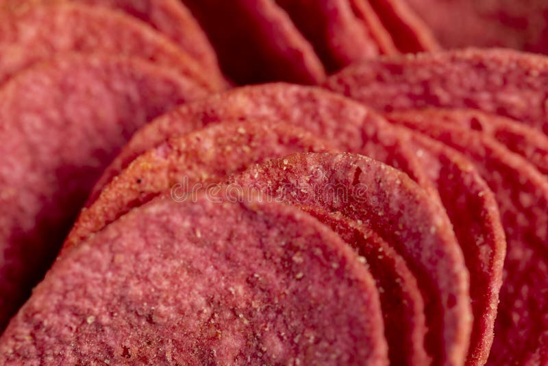 Adding Red Dye To Potato Chips Stock Photo - Image of chip, crisps ...