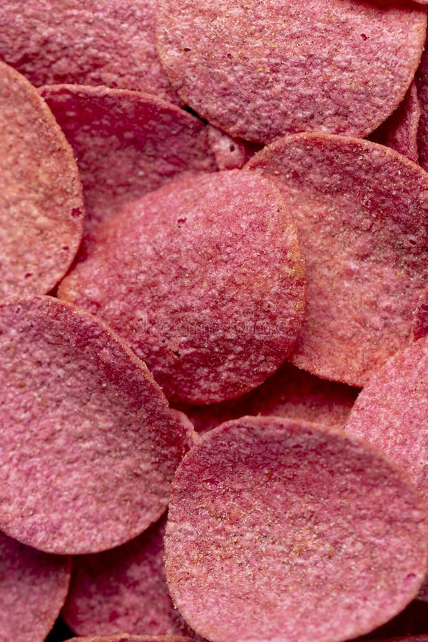 Adding Red Dye To Potato Chips Stock Image - Image of snack, fast ...