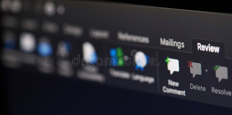 Adding Review in Microsoft Office Word Software Editorial Photo - Image ...