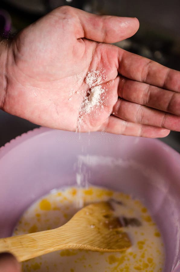Adding salt stock photo. Image of fillet, lunch, delicious - 46644792