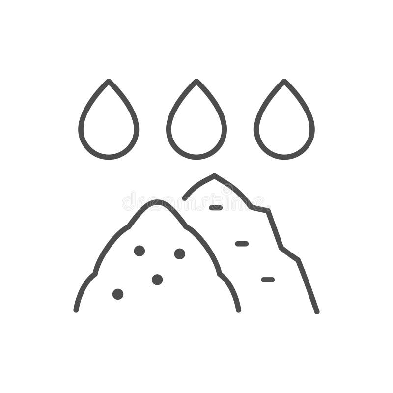 Adding Water To Mix Line Icon Stock Vector - Illustration of cooking ...