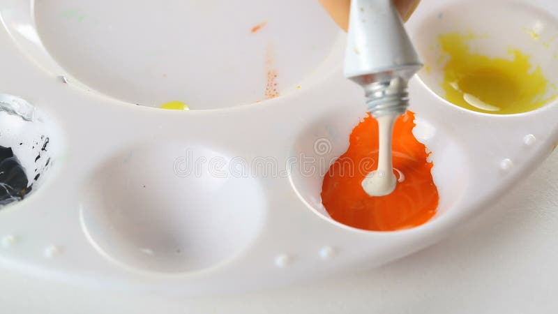 Adding White stock footage. Video of mixing, artistic - 238217174