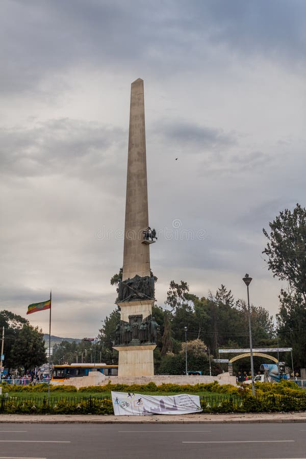 ADDIS ABABA, ETHIOPIA - APRIL 6, 2019: Yekatit 12 Monument in Addis ...