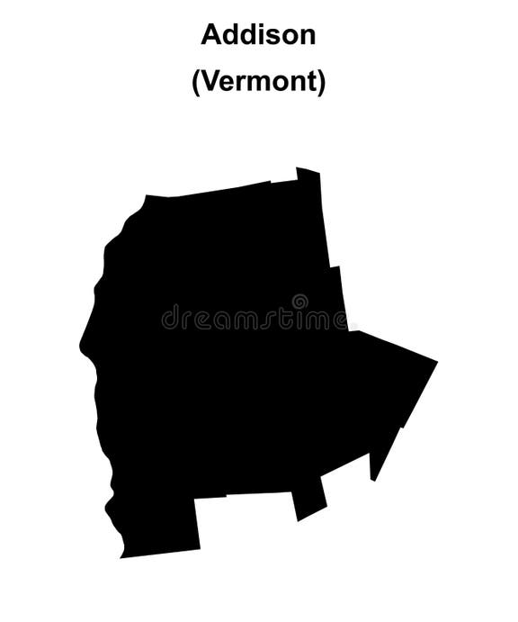 Addison outline map stock vector. Illustration of template - 361873975