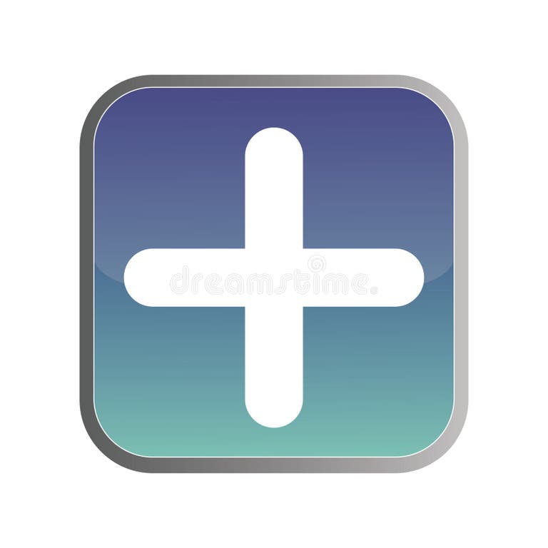 Addition Button. Vector Illustration Decorative Design Stock Vector ...