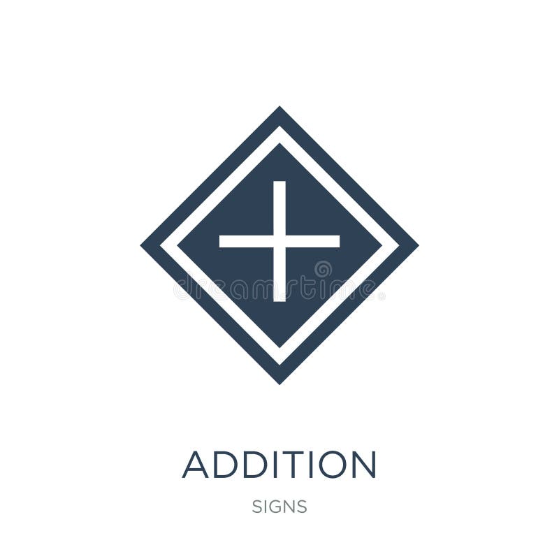 Addition Icon in Trendy Design Style. Addition Icon Isolated on White ...