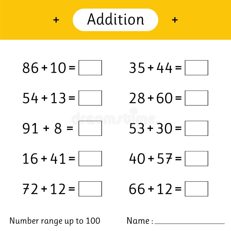 Addition. Number Range Up To 10. Math Worksheet for Kids. Solve ...