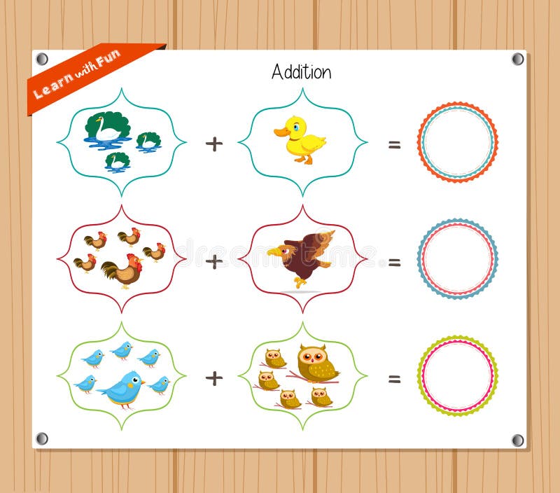 Addition. Number Range Up To 10. Math Worksheet for Kids. Developing ...