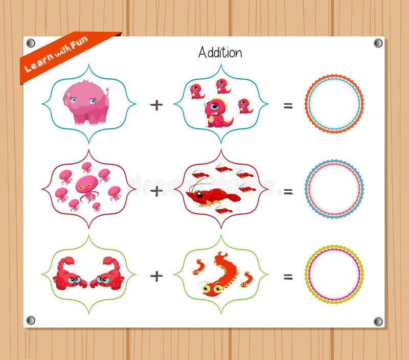 Addition. Number Range Up To 20. Math Worksheet for Kids. Mathematics ...