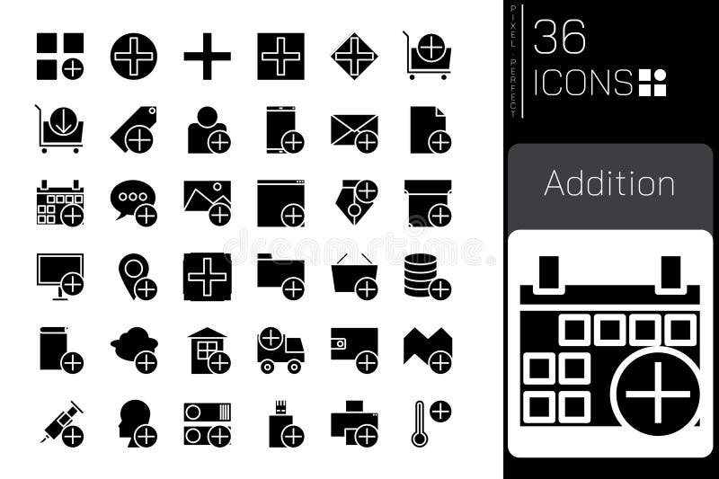 Addition_Solid stock illustration. Illustration of multimedia - 316854426