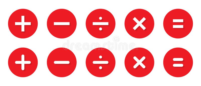 Addition, Subtraction, Division, Multiplication, and Equality Icon ... Addition, Subtraction, Division, Multiplication, and Equality Icon ...