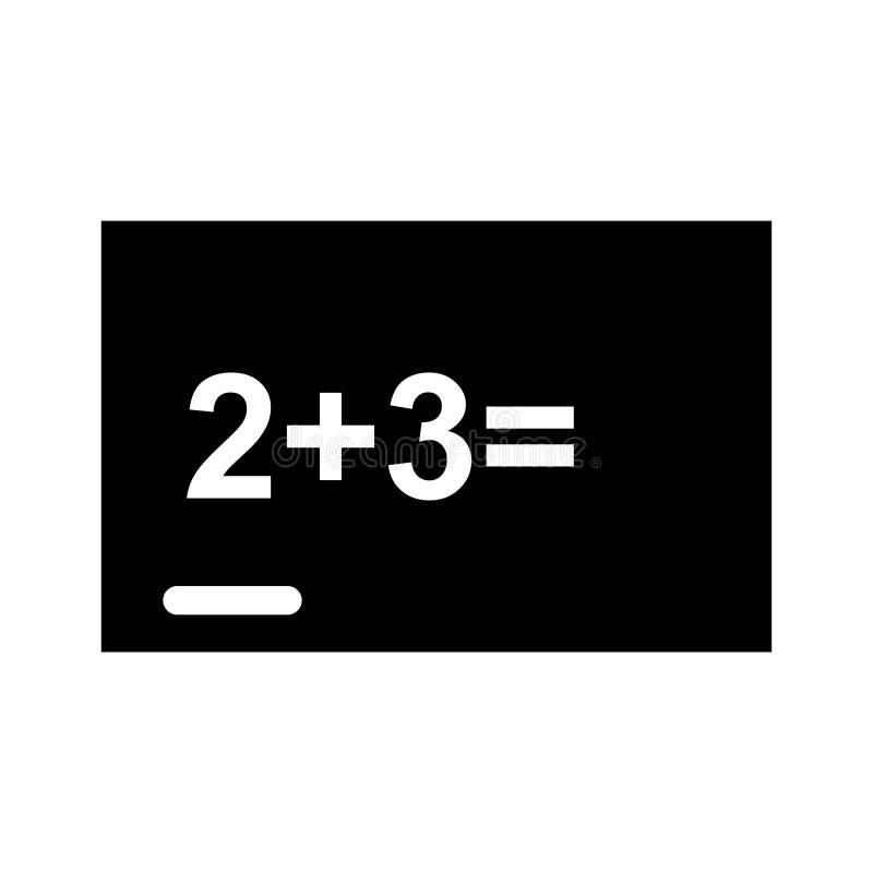 Addition sum icon stock illustration. Illustration of glyph - 100514004