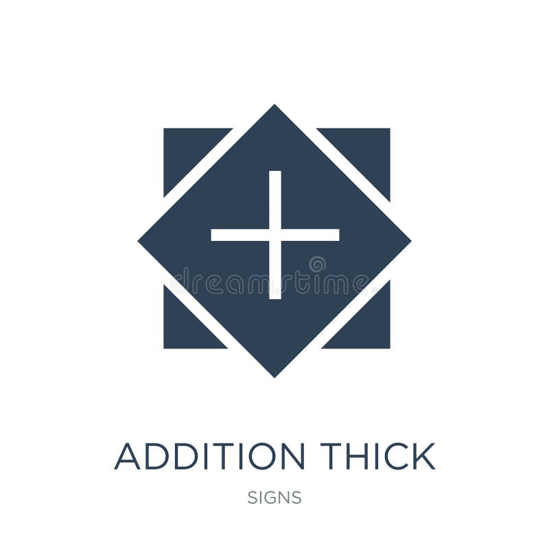 Addition Thick Icon in Trendy Design Style. Addition Thick Icon ...