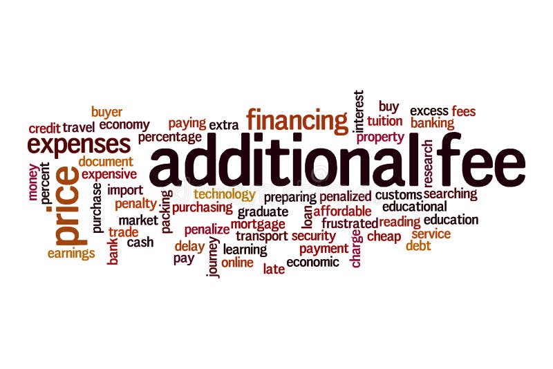 Additional Fees Word Cloud Concept Stock Illustration - Illustration of ...