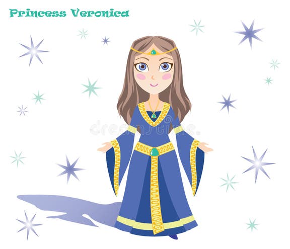 Princess Veronica with Stars and Shadow Stock Vector - Illustration of ...