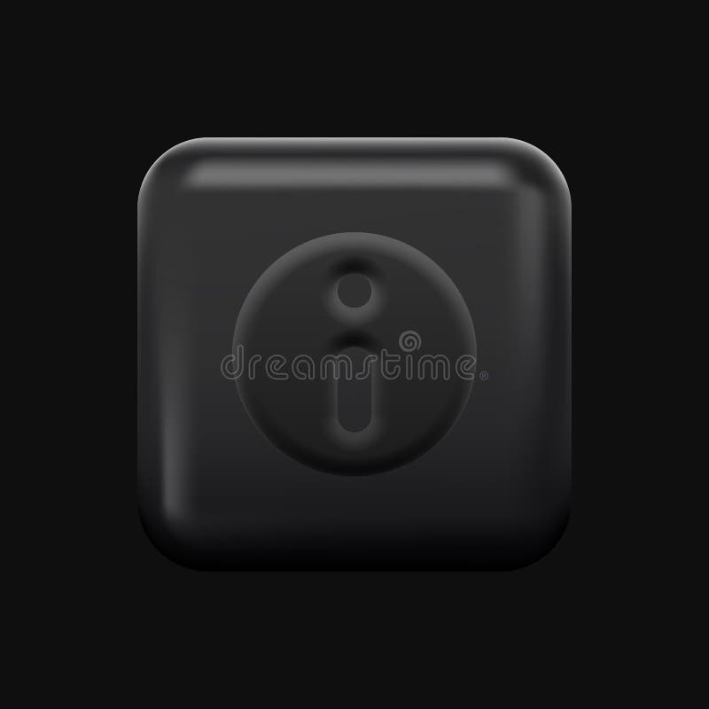Additional Information 3d Icon. Black Squared Design Element Stock ...